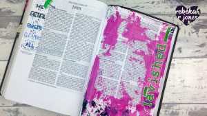 Creating On The Back Side Of A Bible Page - Bible Art Journaling ...